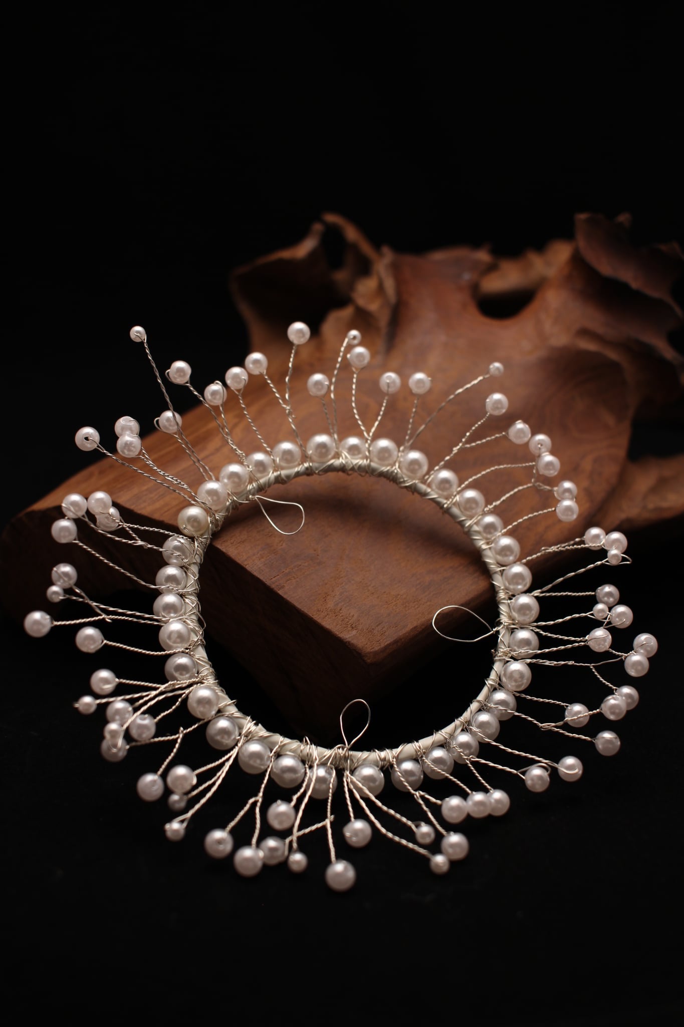 Pearl Hair Bun Ring - Stainless Steel & Aluminium Wedding Hair ...